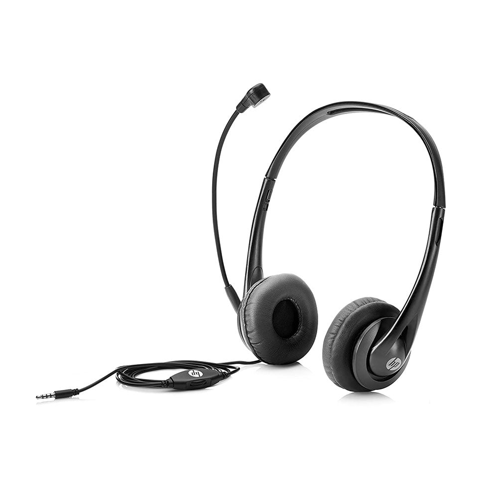 HP T1A66AA Stereo 3.5mm On-Ear Wired Headset with In-line Microphone a ...